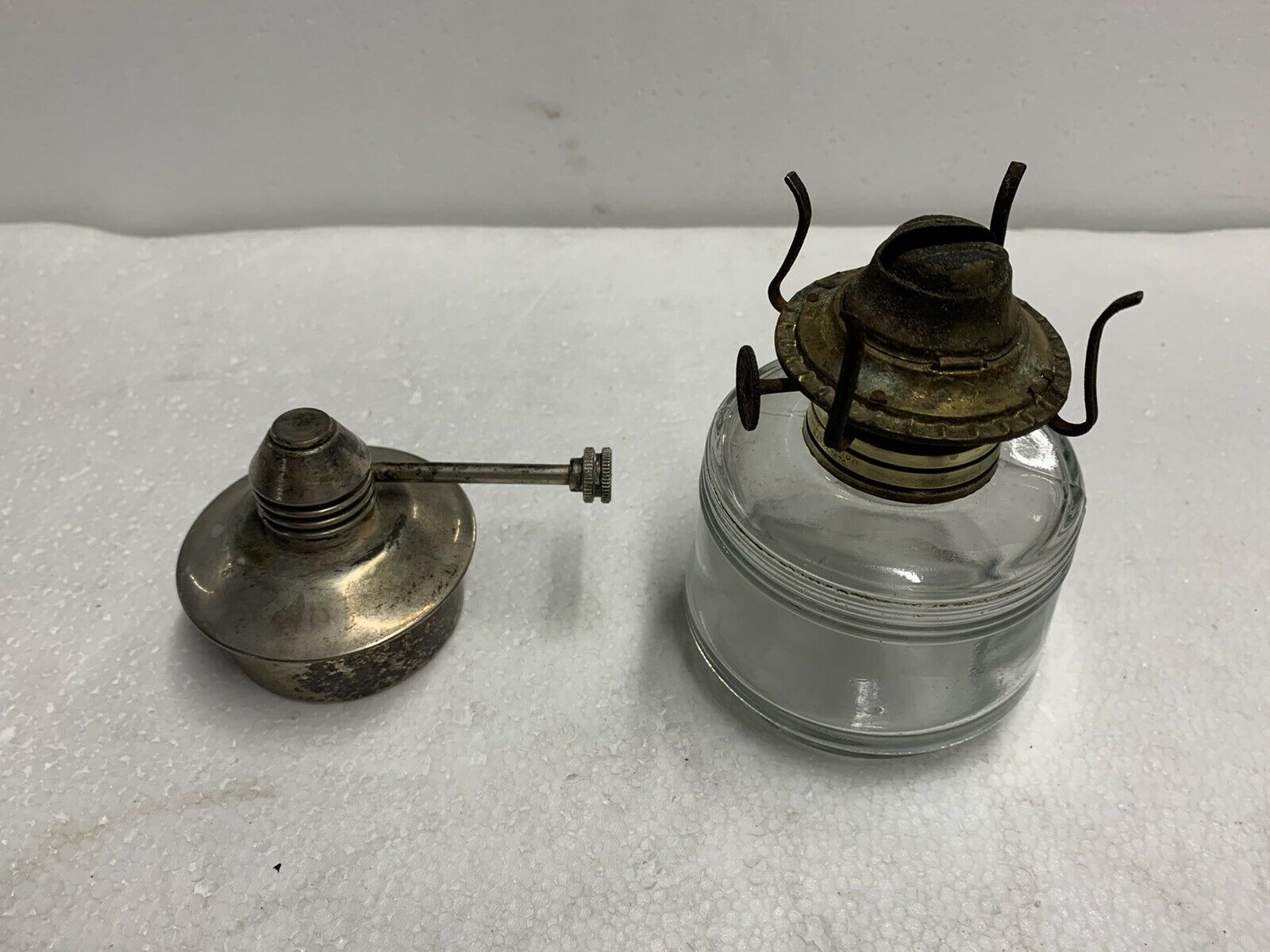 Oil Kerosene Lamp With Eagle Burner Dated March 21 1876 And Metal ...