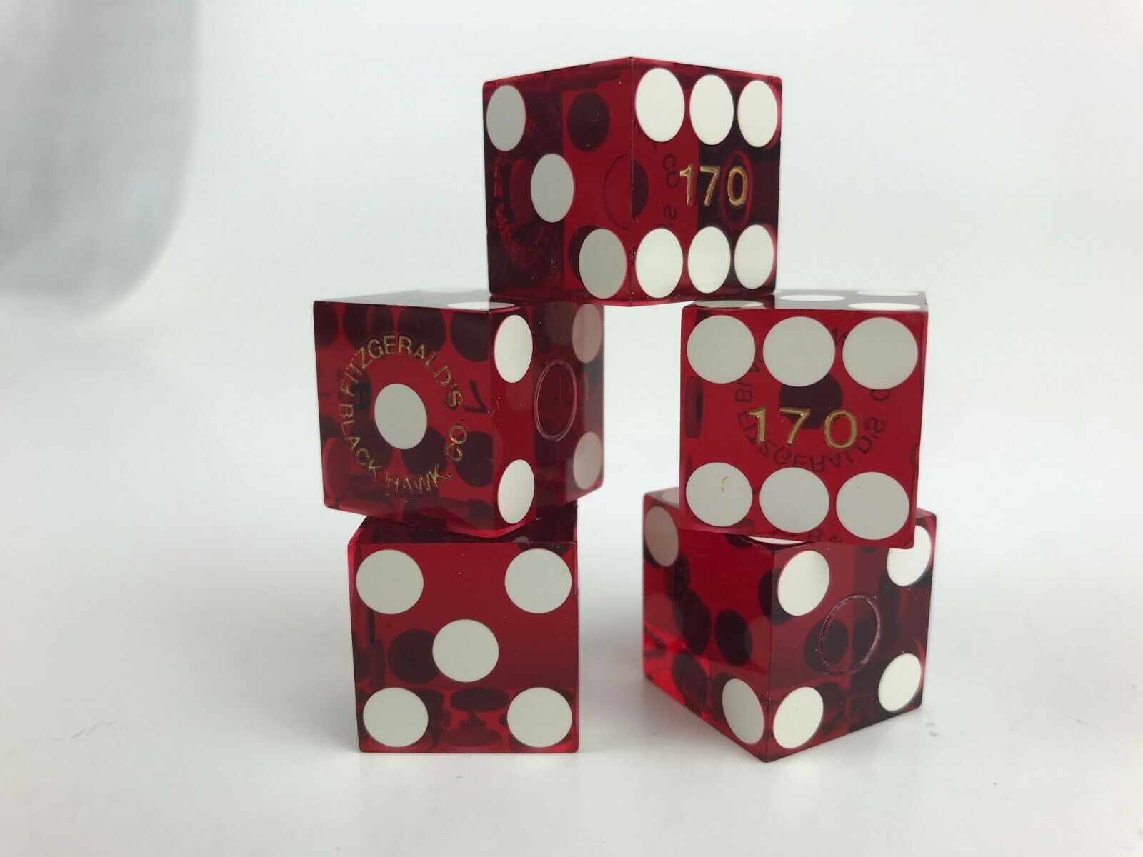 5 Fitzgerald Casino Dice (no Longer Exists) From Black Hawk Colorado ...