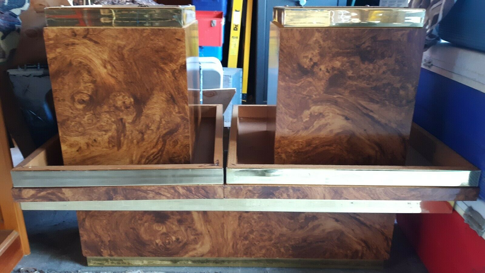 70 ' S - 80 ' S Vintage Mersman Coffee Table / End Table Trio. Gold ...