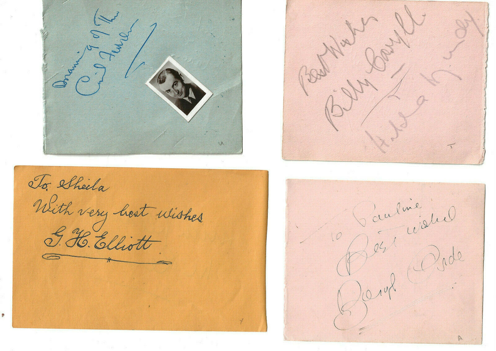 25 X Signed Vintage Album Pages 42 Sigs Inc Gtacie Fields, Dr Crock ...