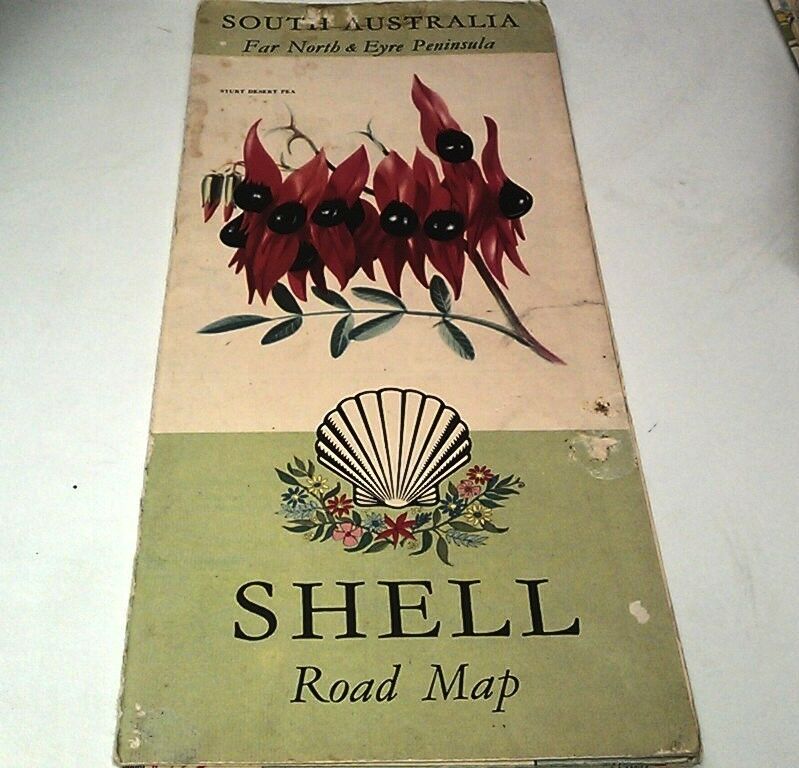 1961 SHELL Oil Co. ROAD MAP OF SOUTH Australia | #15975022