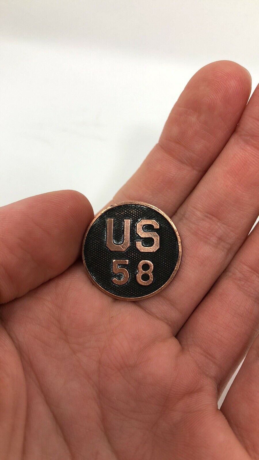 WW1 US Army 58th Infantry Regiment Collar Disc Insignia Pin Military ...