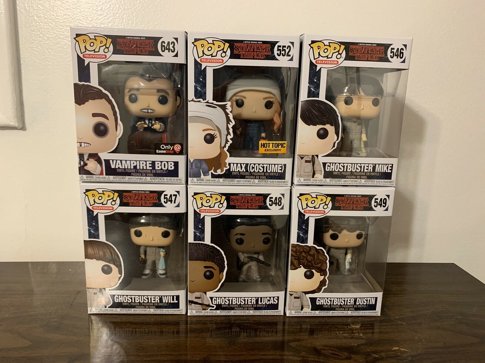 Ghostbusters Lucas Dustin Mike Will Bob Max Stranger Things Funko Pop ...