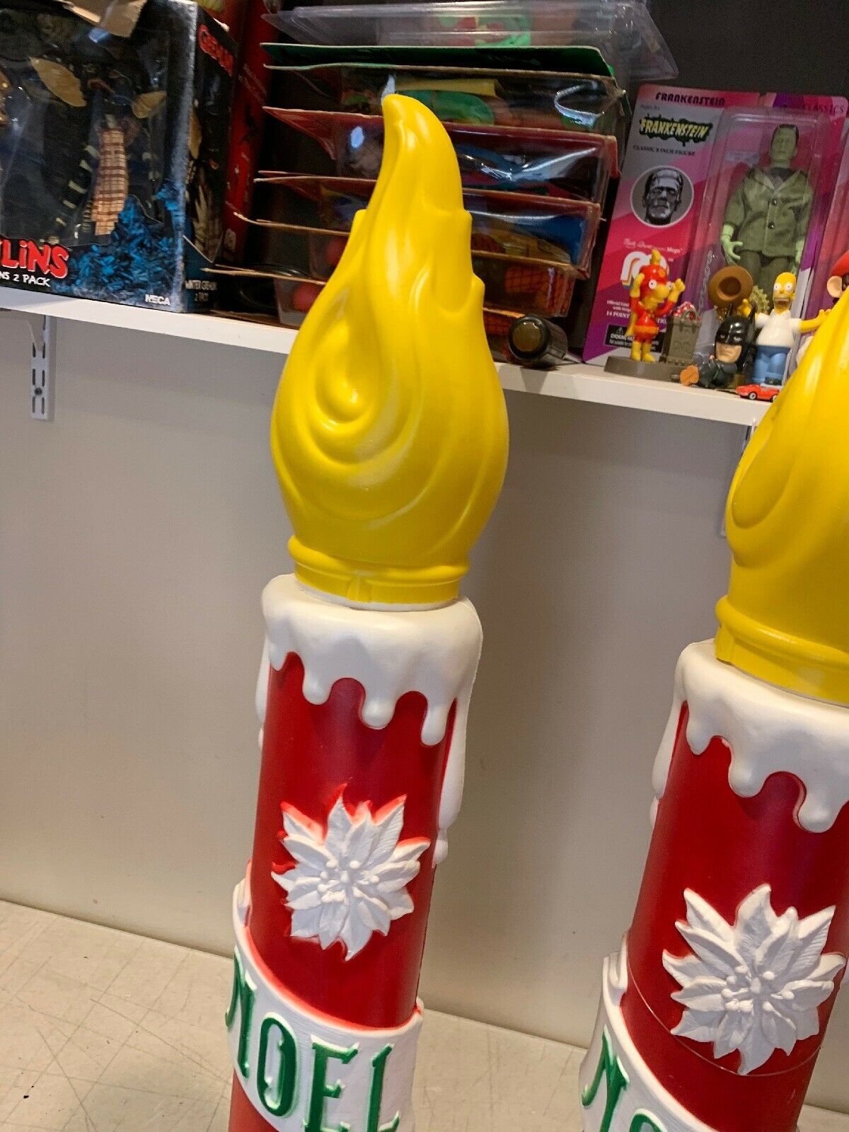 2 Vintage Empire 39 " NOEL Candles Plastic BLOW MOLD Christmas YARD ...