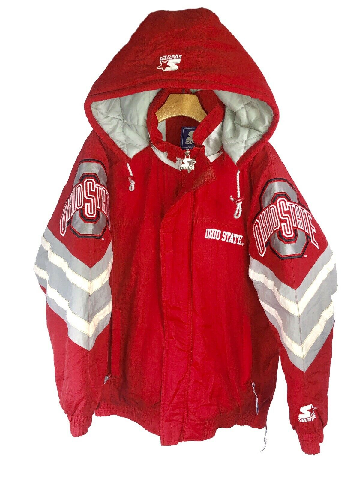 Vintage Starter Ohio State Buckeyes Spell - Out Jacket Parka Mens Size ...