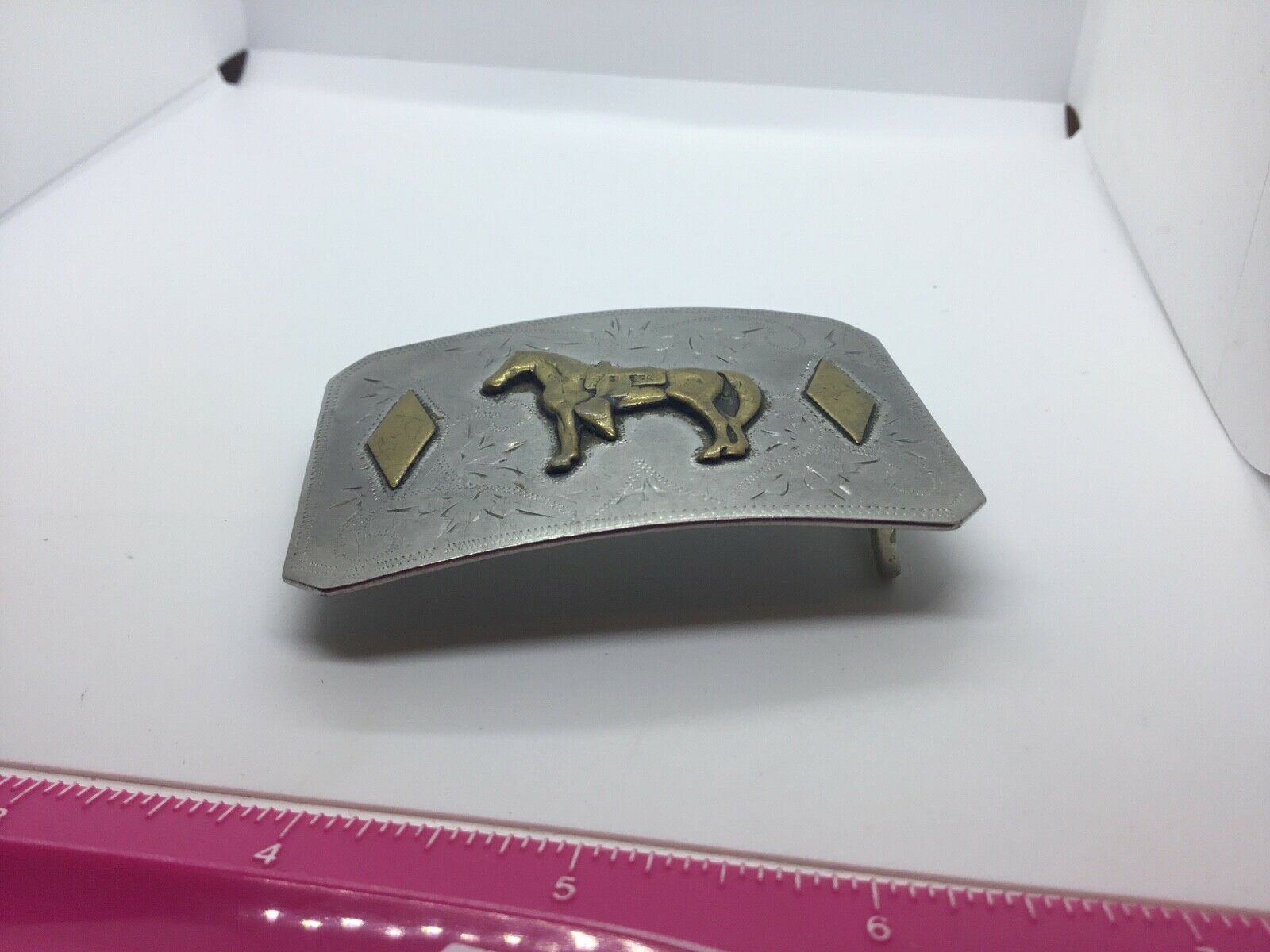 Vintage Ricardo German Silver Cowboy Horse Belt Buckle - Western ...