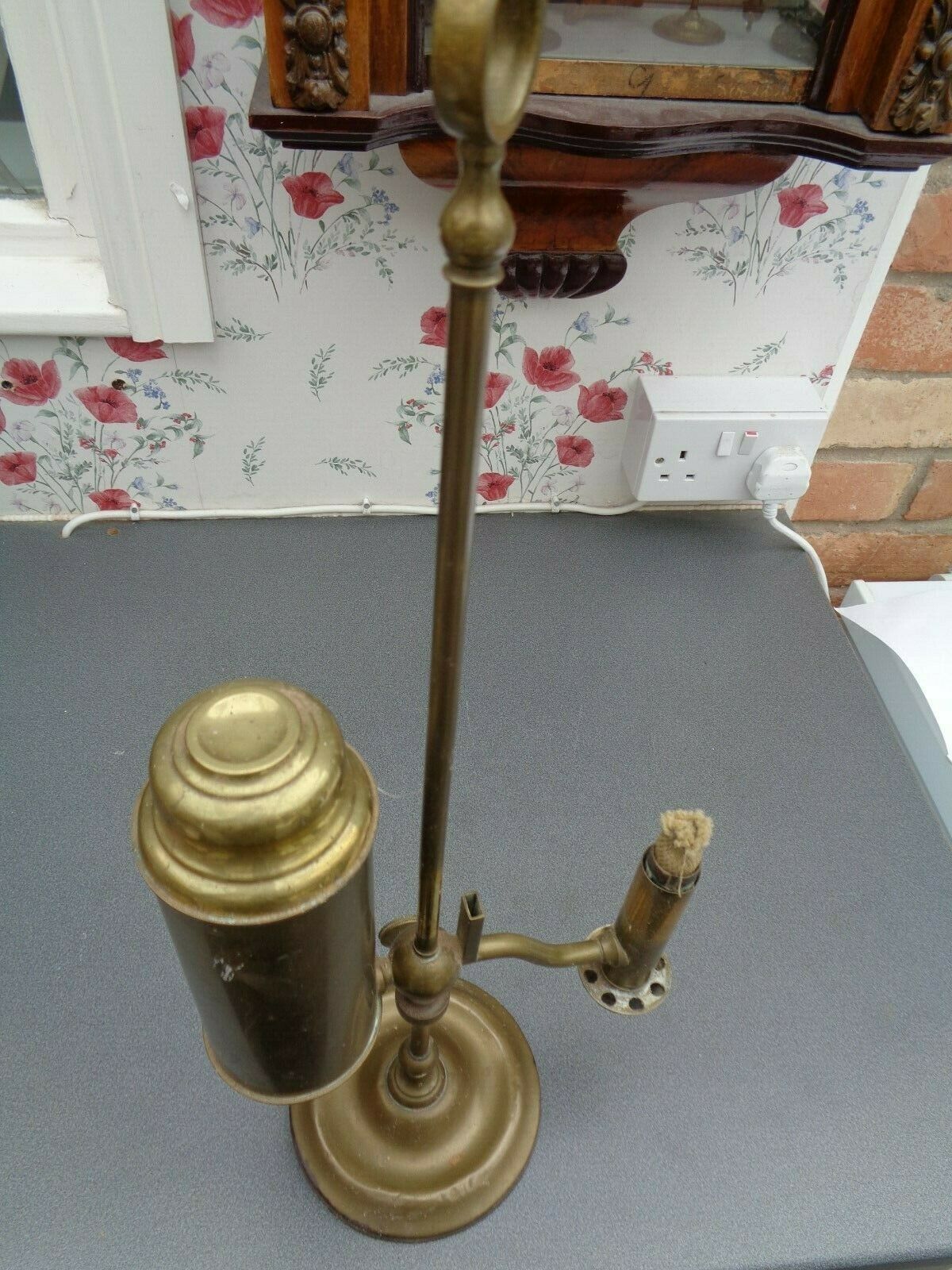 AN OLD RISE & FALL STUDENT OIL LAMP FOR SPARES REPAIR | #15919463