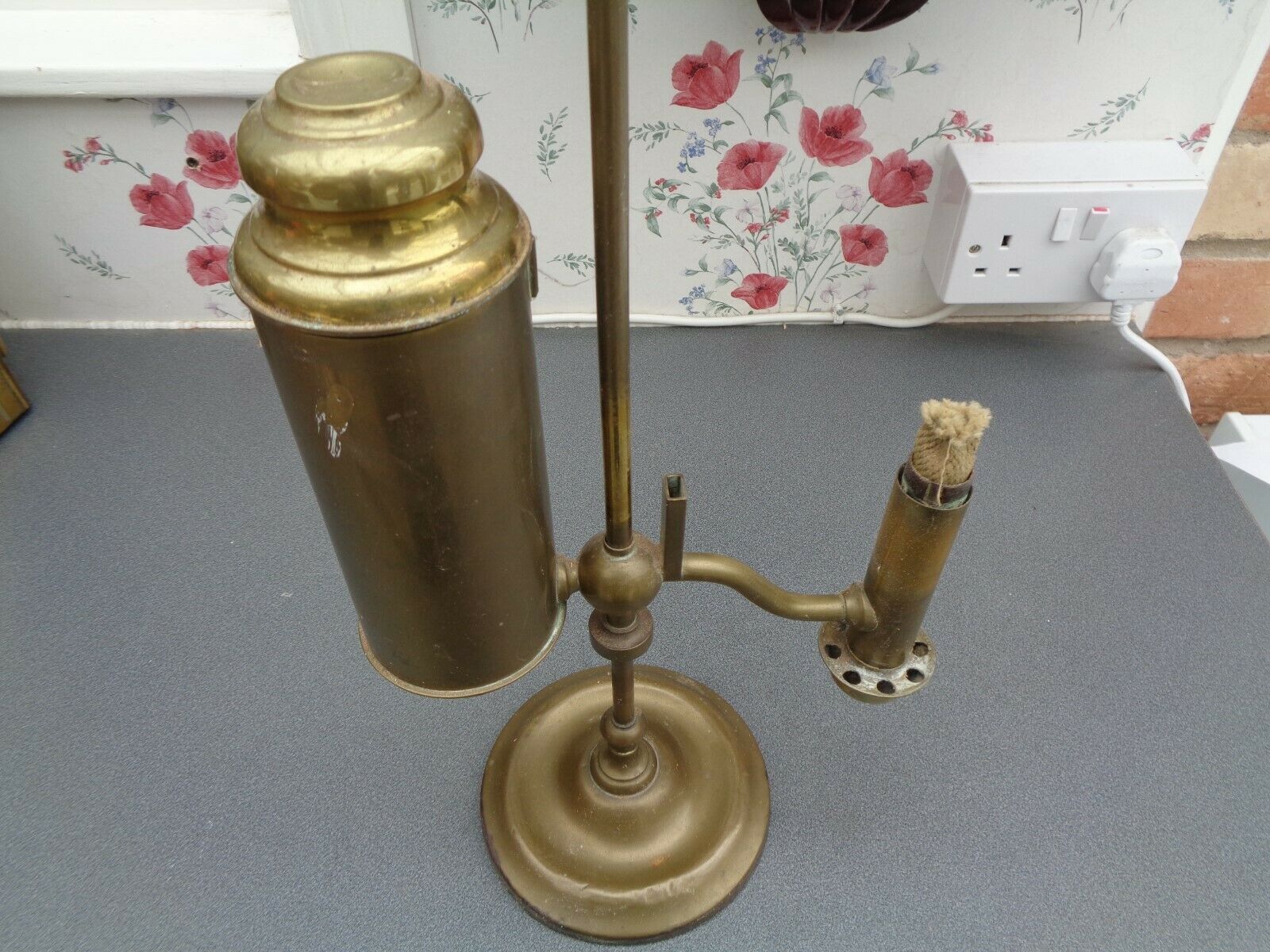 AN OLD RISE & FALL STUDENT OIL LAMP FOR SPARES REPAIR | #15919463