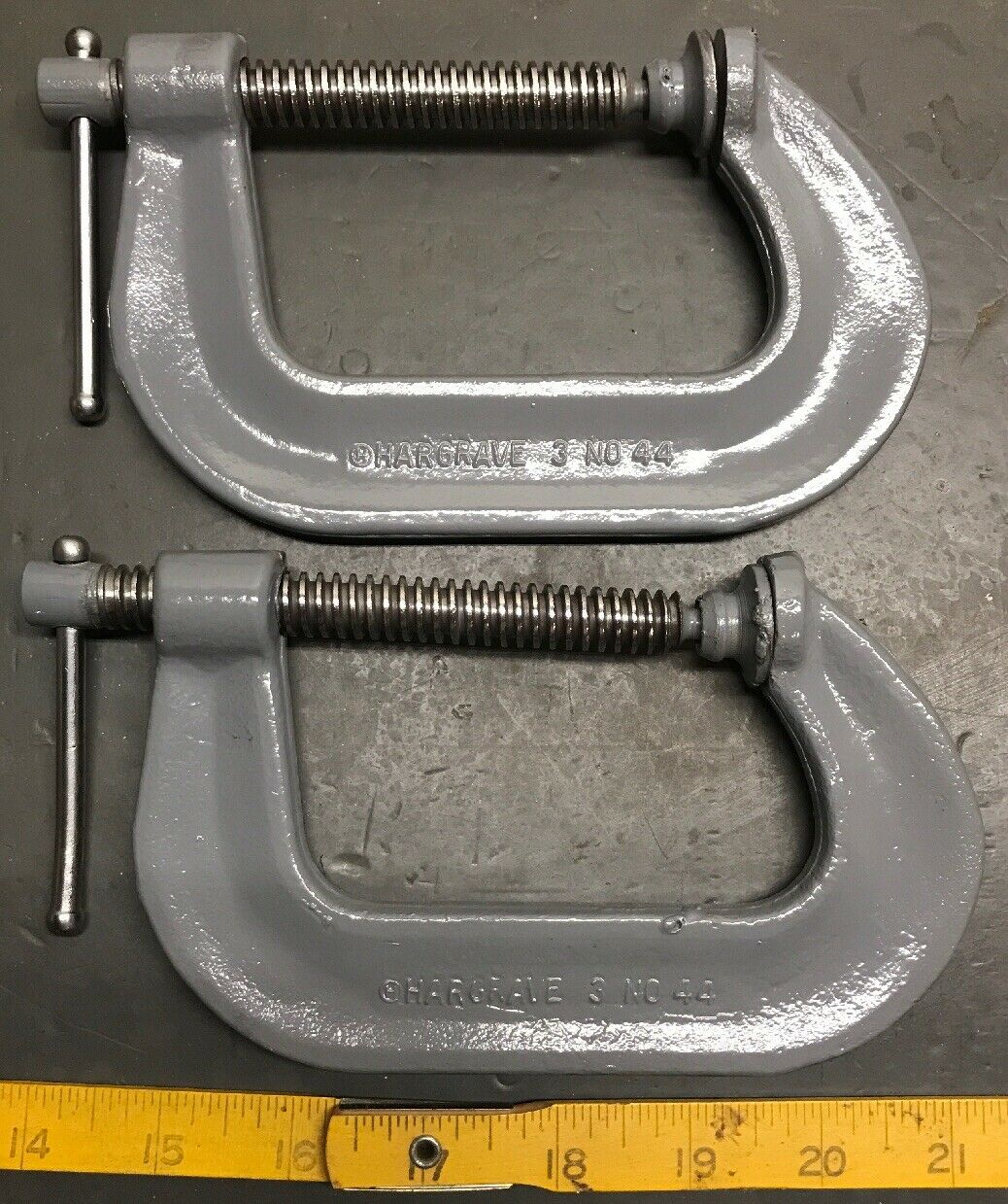 Vintage Hargrave Cincinati Tool No 44 3” Wide C Clamps Semi Restored ...