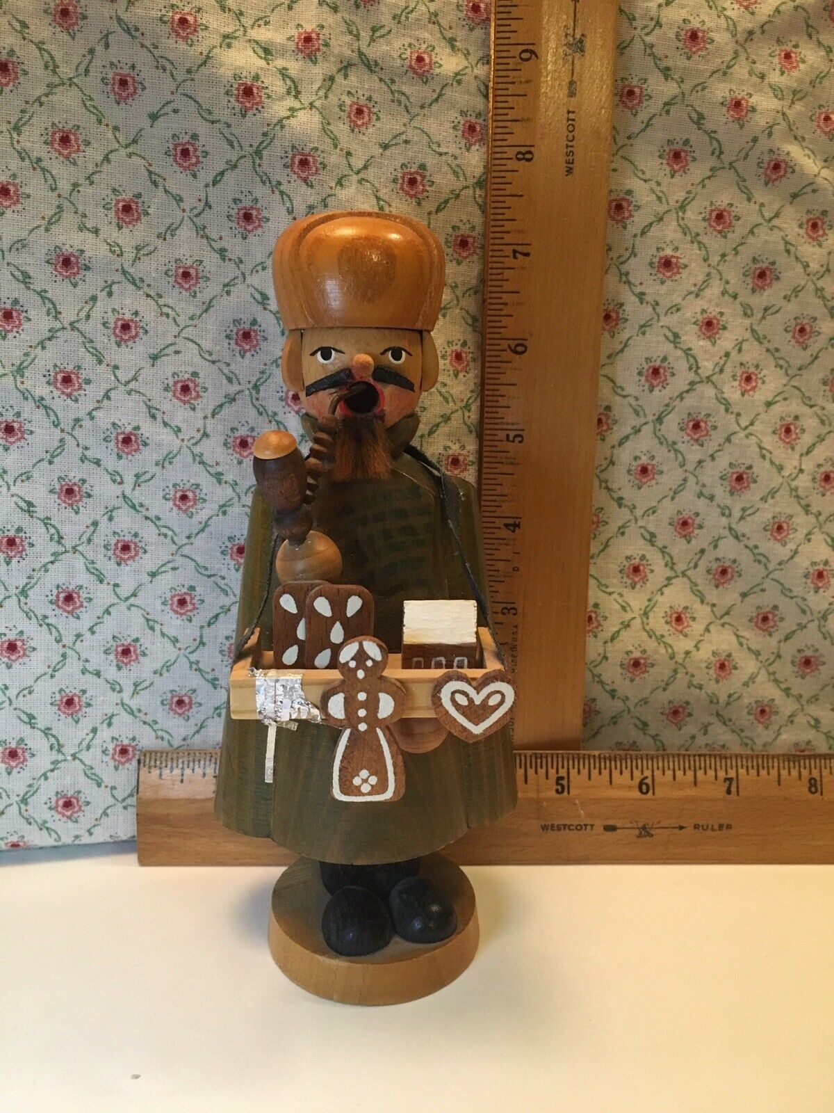 Vintage German Incense Burner Smoker Wood Christmas Gingerbread Peddler ...