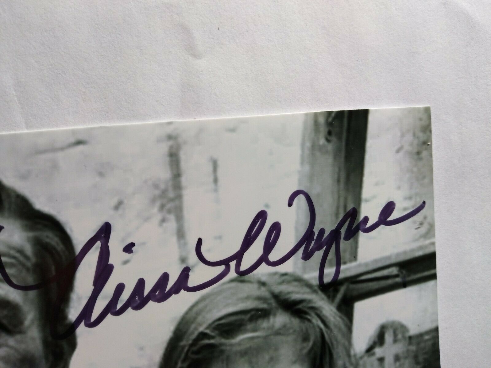 AISSA WAYNE Hand Signed Autograph 4X6 Photo With Her Dad JOHN WAYNE ...