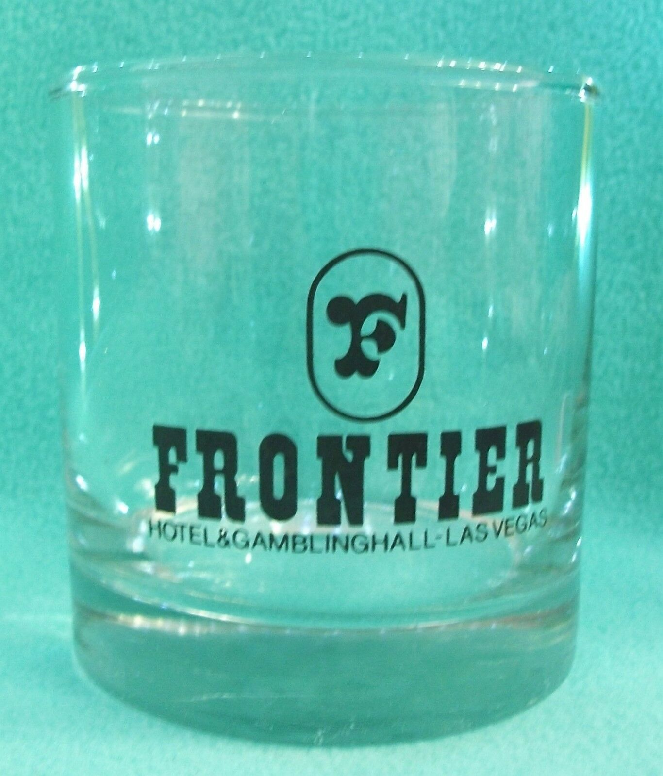 RARE NOS Frontier Casino Hotel Las Vegas Nevada Bar Drink Glass Unique ...