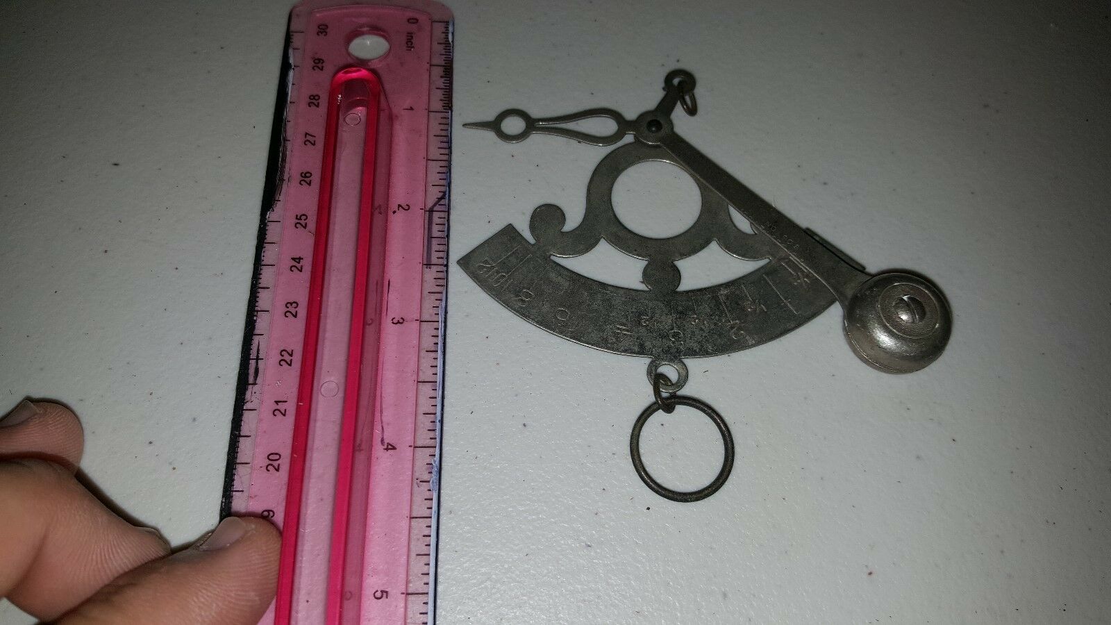 VINTAGE SMALL HAND HELD SCALE BY CROSS PEN COMPANY BOSTON POSTAL LETTER ...
