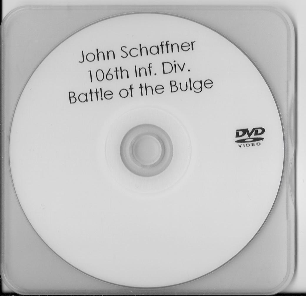 JOHN SCHAFFNER 106TH INFANTRY DIV BATTLE OF THE BULGE VETERAN RARE ...
