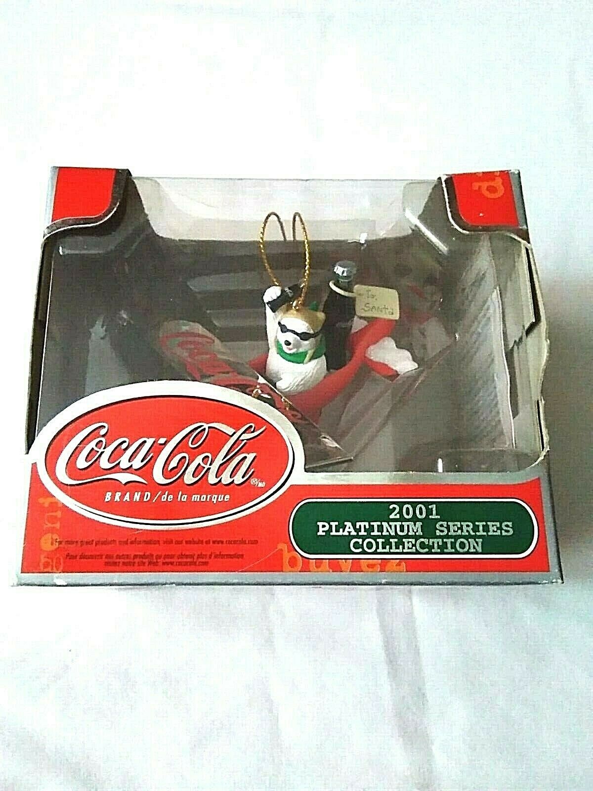 COCA COLA 2001 POLAR BEAR PLANE PLATINUM LIMITED SERIES CHRISTMAS TREE ...