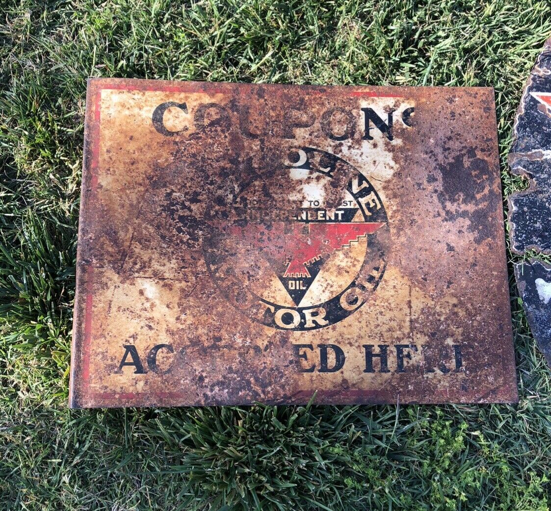 Independent Gasoline Coupons Accepted Here Tin Flange Sign | #15901025