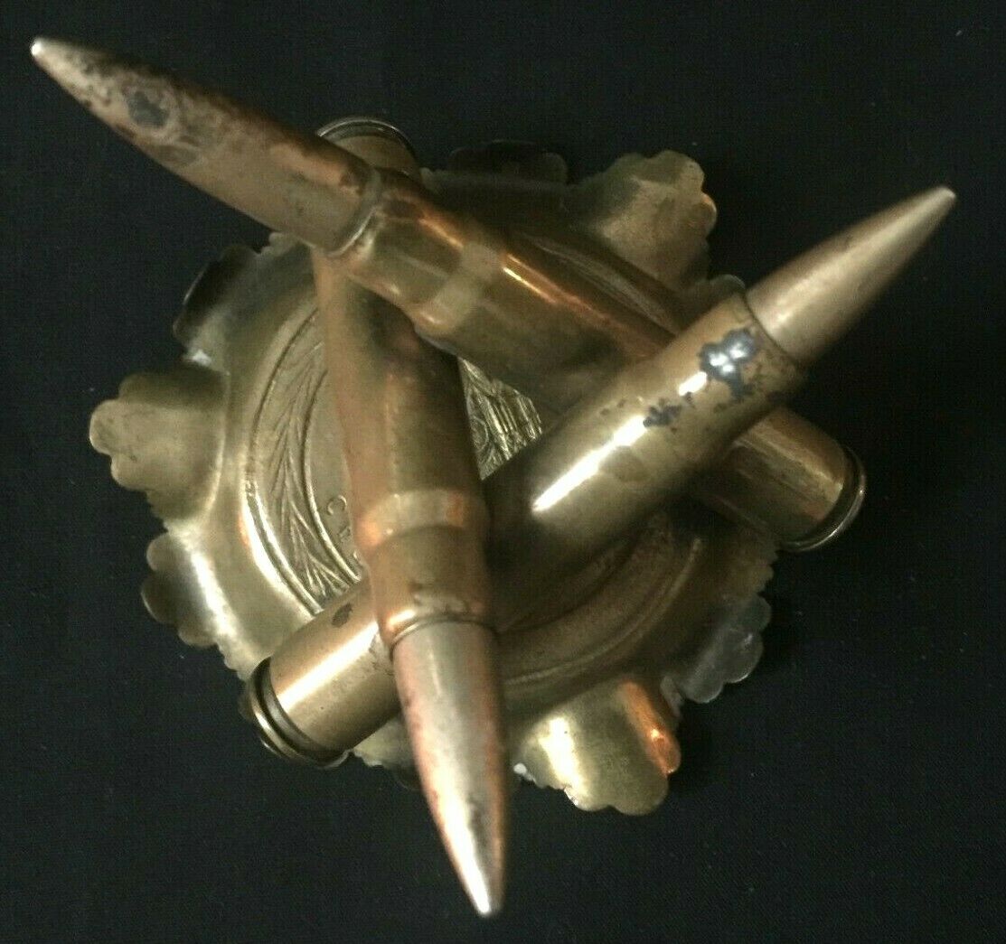 WWI Brass Trench Art Cathedrale De Reims Ashtray On Three Artillery ...