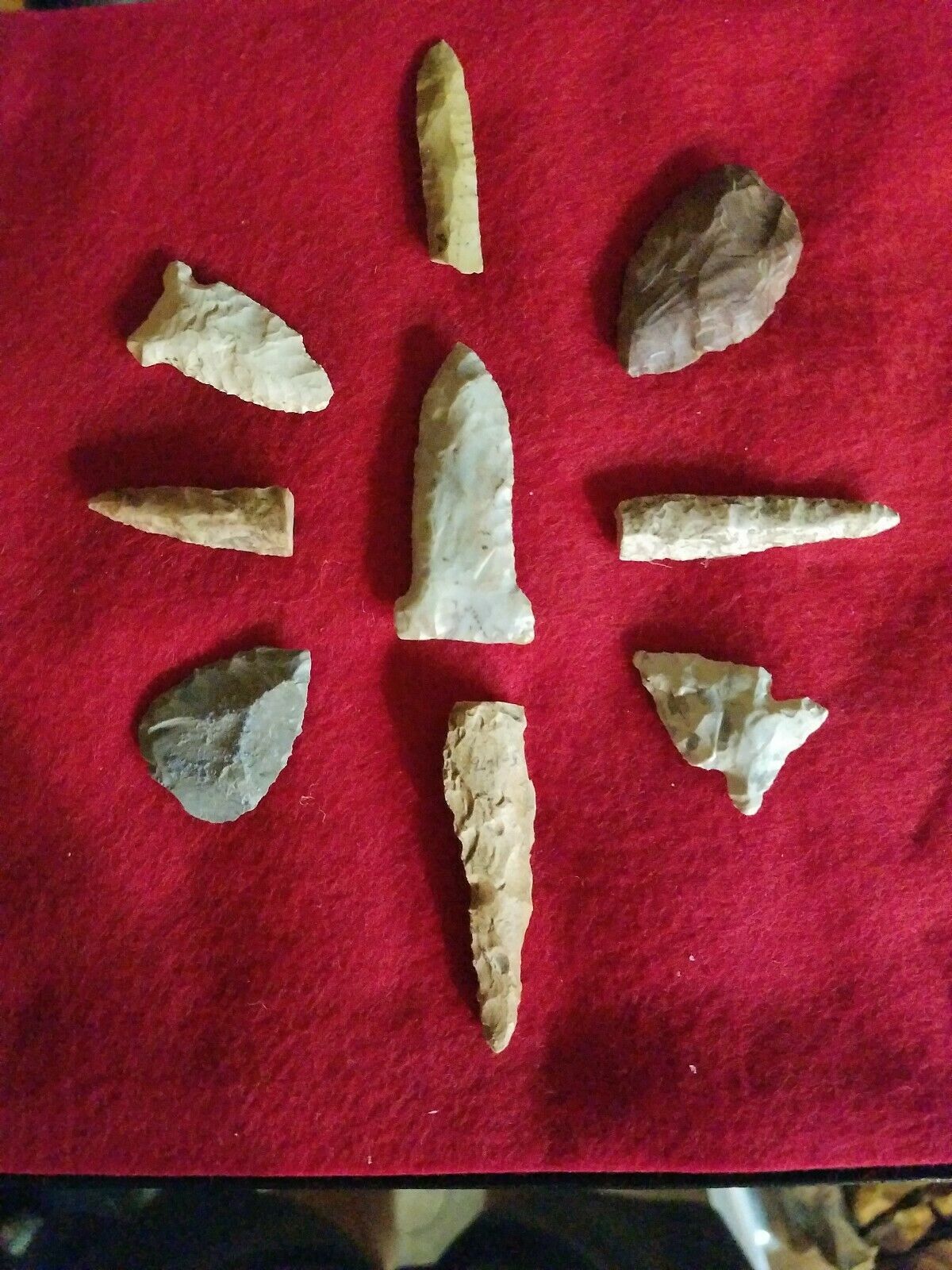 Indian Artifact Arrowhead Dalton And Other Artifacts | #15742859