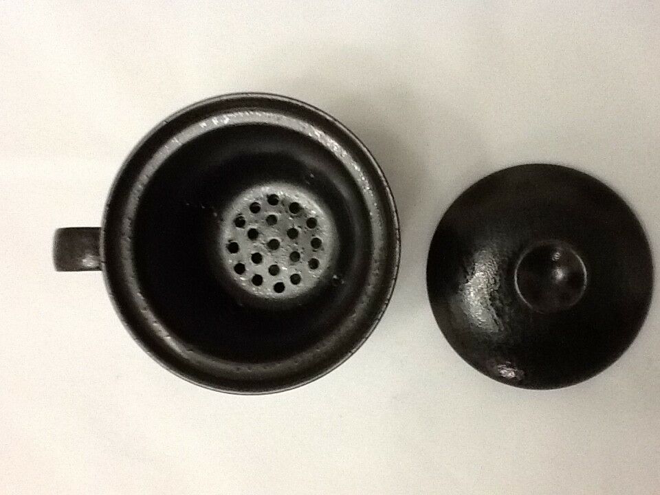 1 Chinese Porcelain Tea Cup Handled Infuser Strainer With Lid 10oz ...