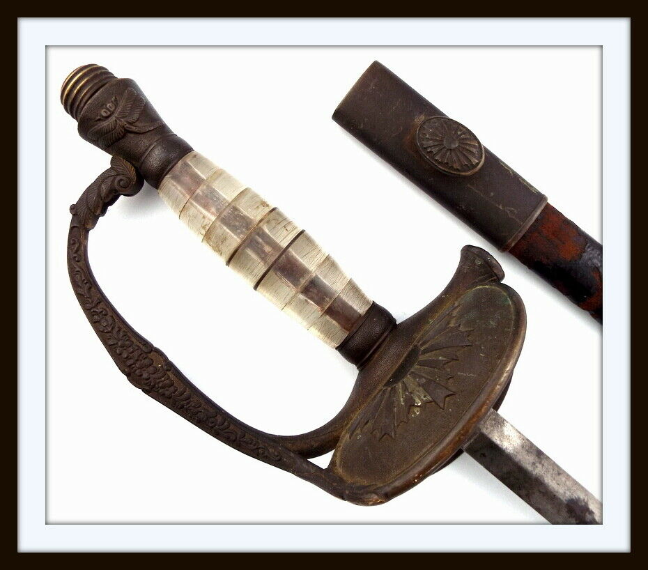 Antique Rare WW I To WW II Japanese Pilot ' S Sword With Battle - Plane ...