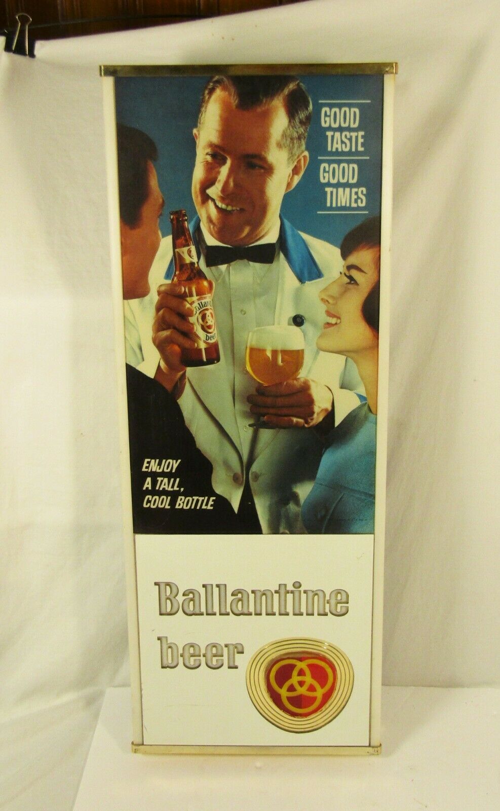 Vintage Ballantine Beer Good Times Good Taste Lighted Advertising Sign ...