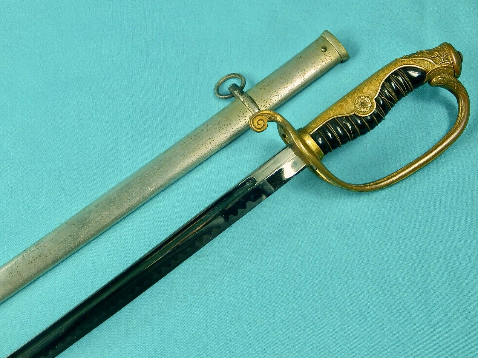 Japanese Japan WW2 Dress Officer ' S Sword W/ Scabbard | #15843806