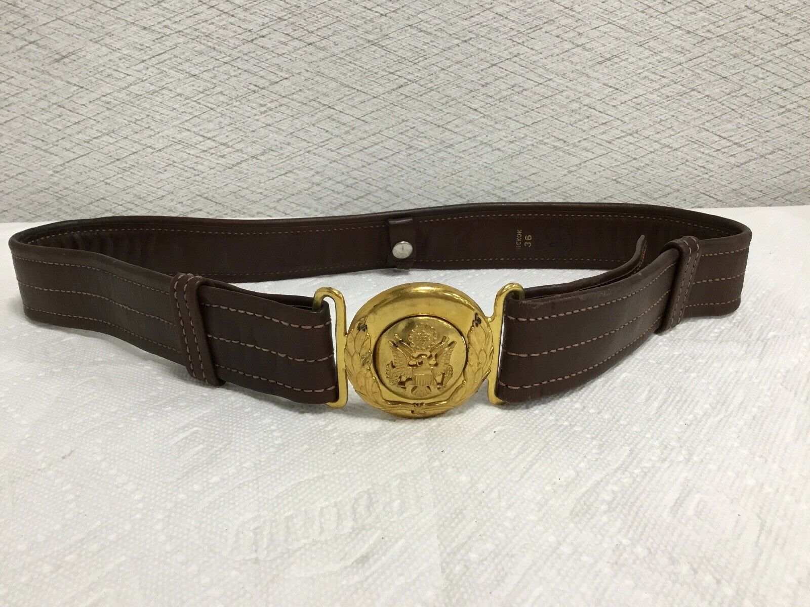 WW2 US Army General Officers Belt And Buckle Hickok Brown Leather Belt ...