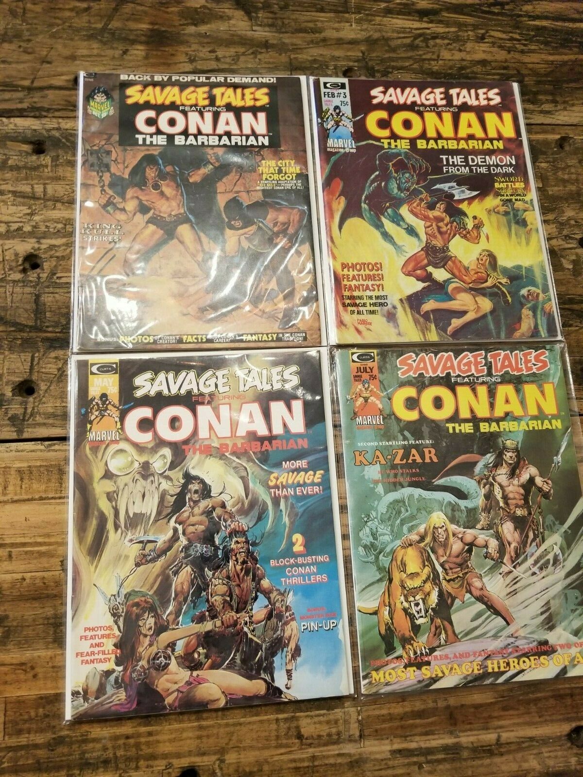 Savage Tales Featuring Conan The Barbarian - 2 Thru 5 1973/1974 Curtis ...