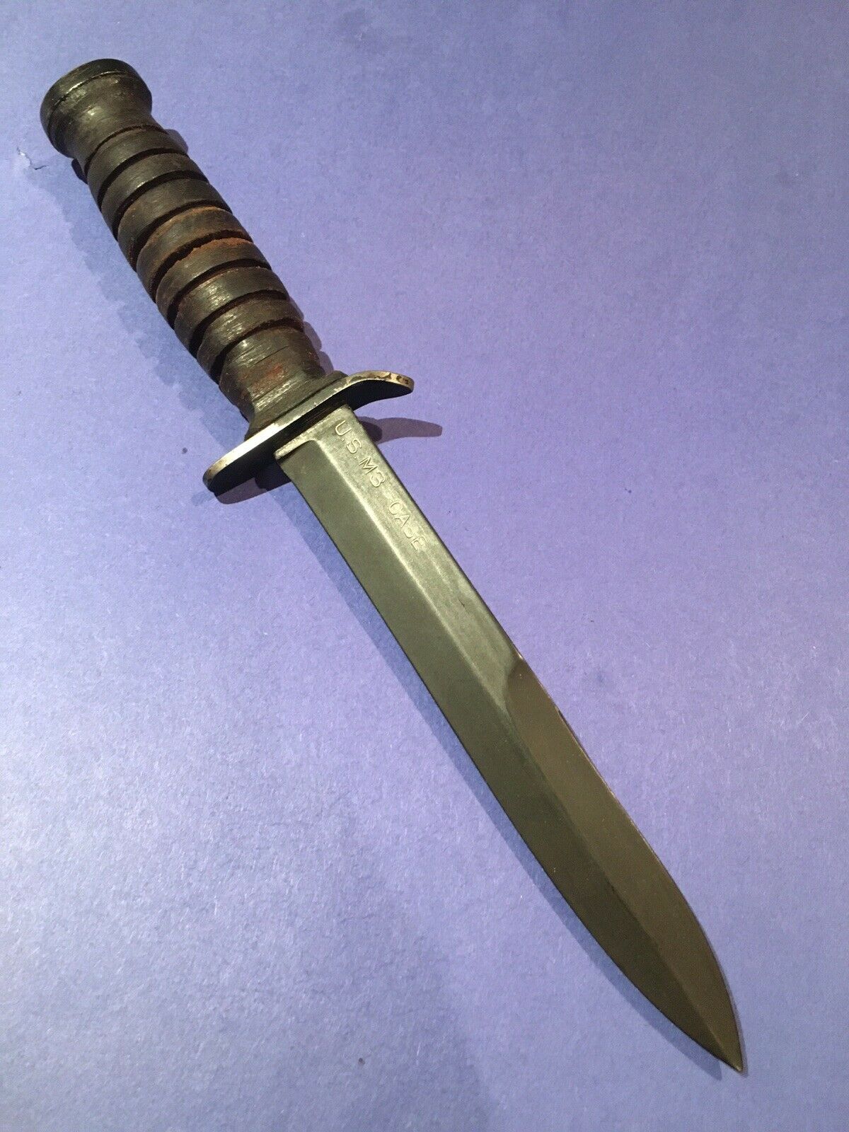 WWII US M3 CASE BLADE MARKED TRENCH KNIFE | #15793422