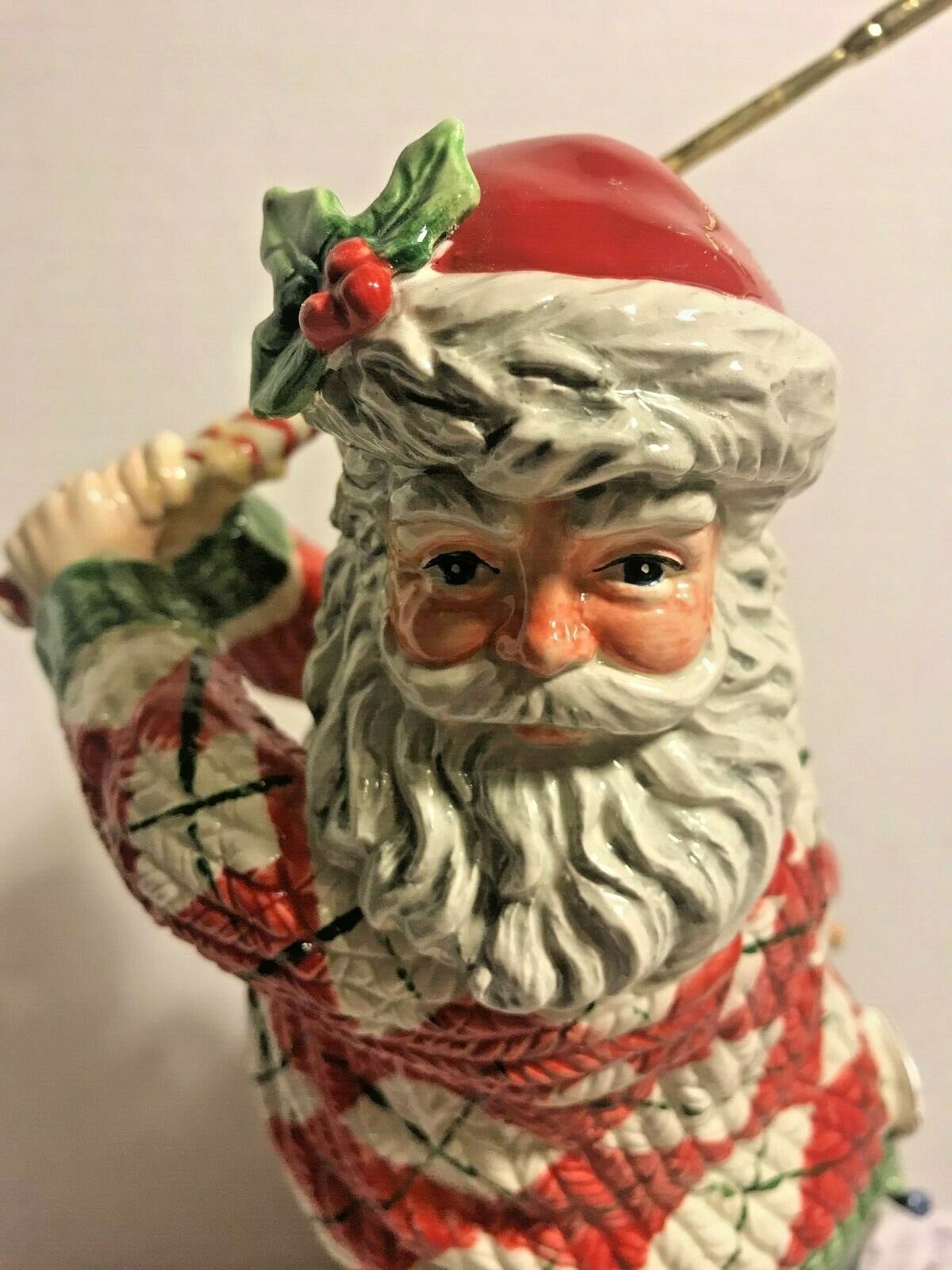Fitz And Floyd Santa A Hole In One Christmas Figurine Golf Elves ...