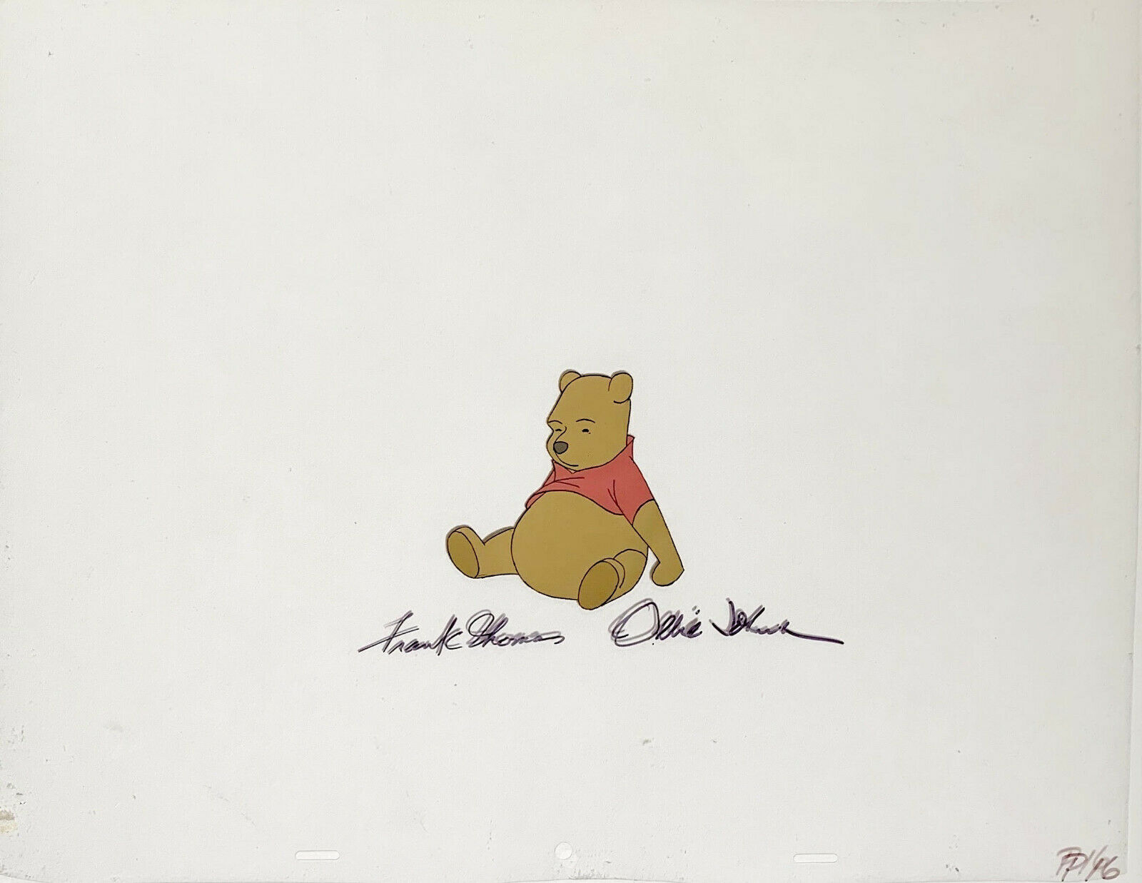 1974 RARE WALT DISNEY WINNIE THE POOH SIGNED PRODUCTION ANIMATION CEL ...
