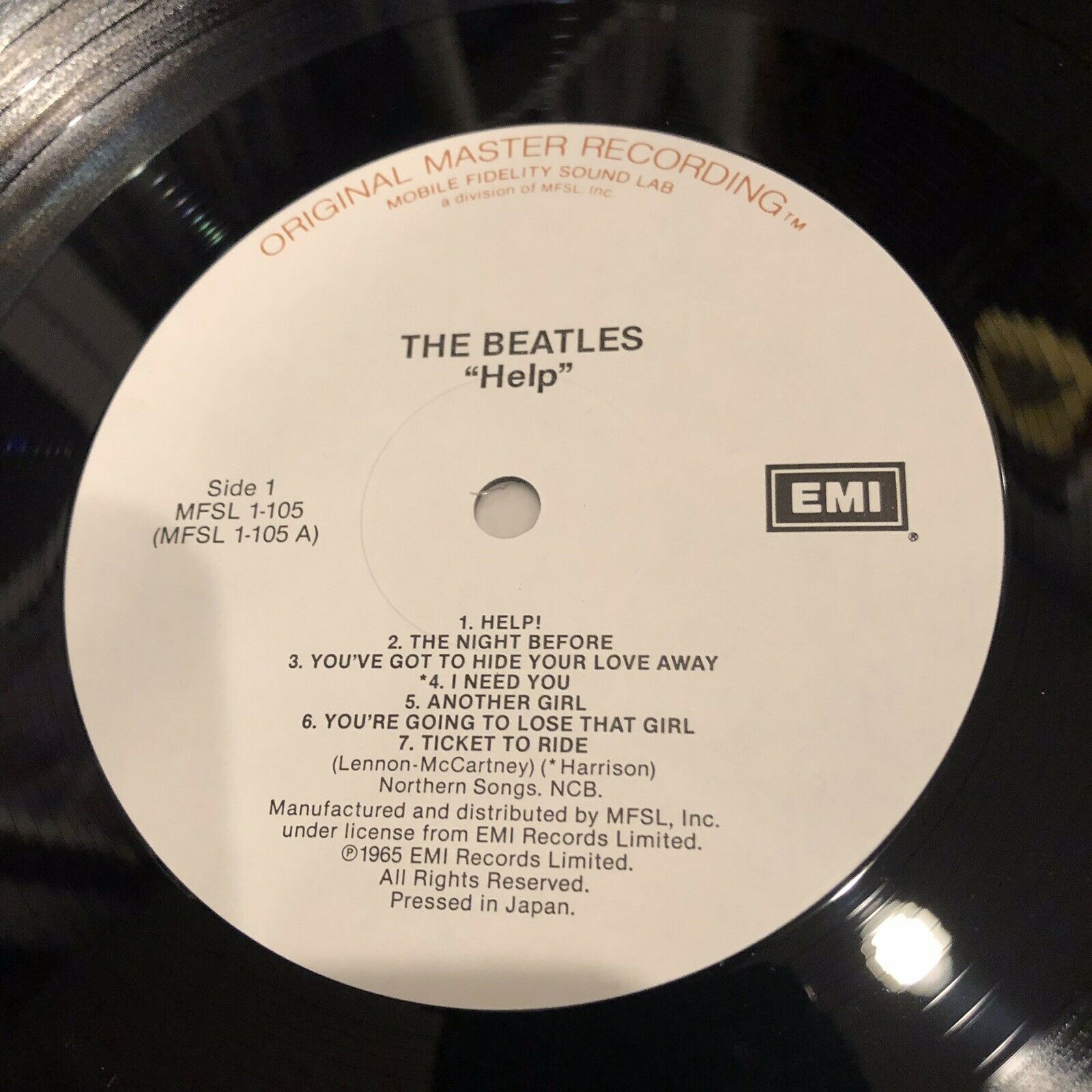 The Beatles HELP Mobile Fidelity Sound Labs From Box Set No Jacket ...