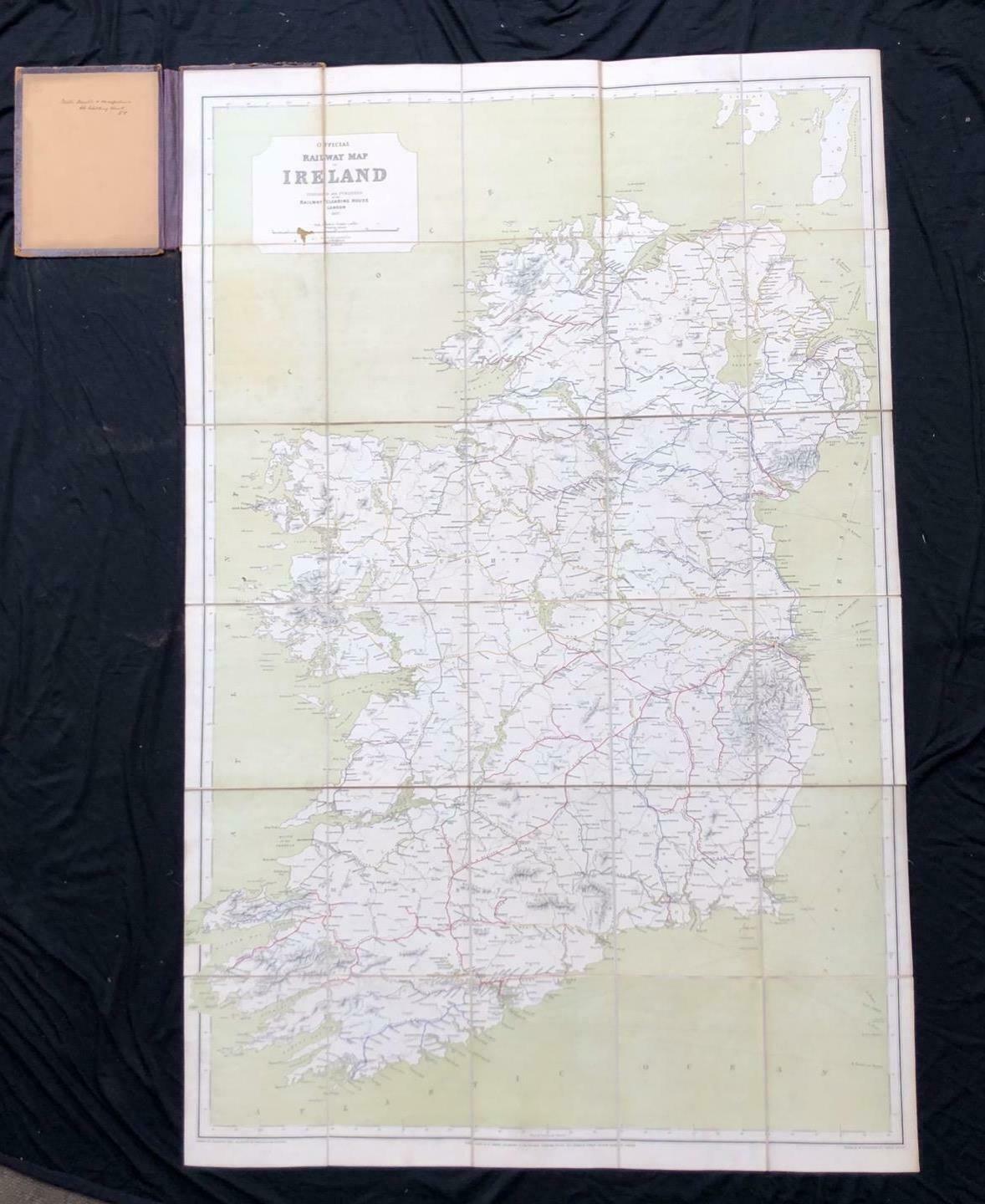1897 Railway Clearing House Official Railway Map Of Ireland - Rare ...