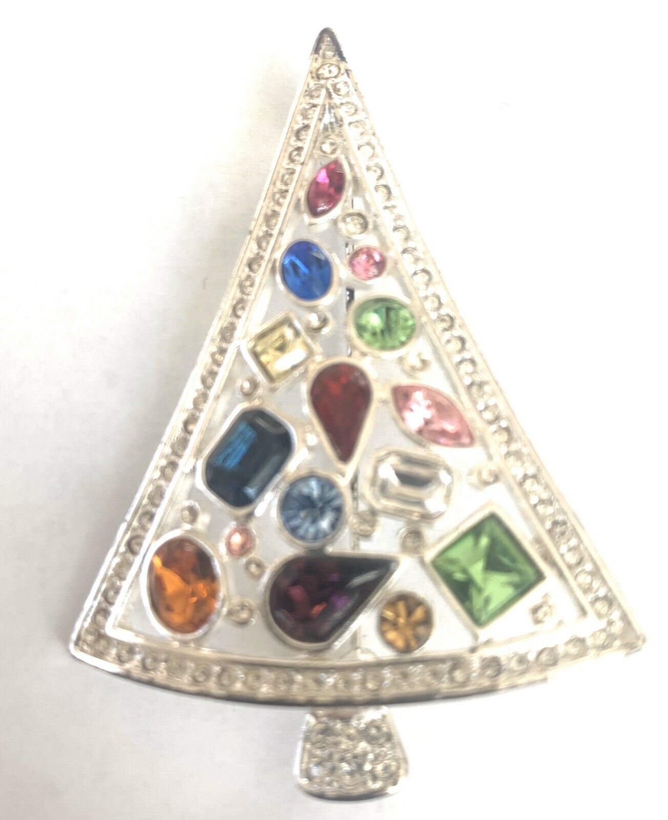Eisenberg Ice Silver Christmas Tree Pin Brooch Vintage Multi ...