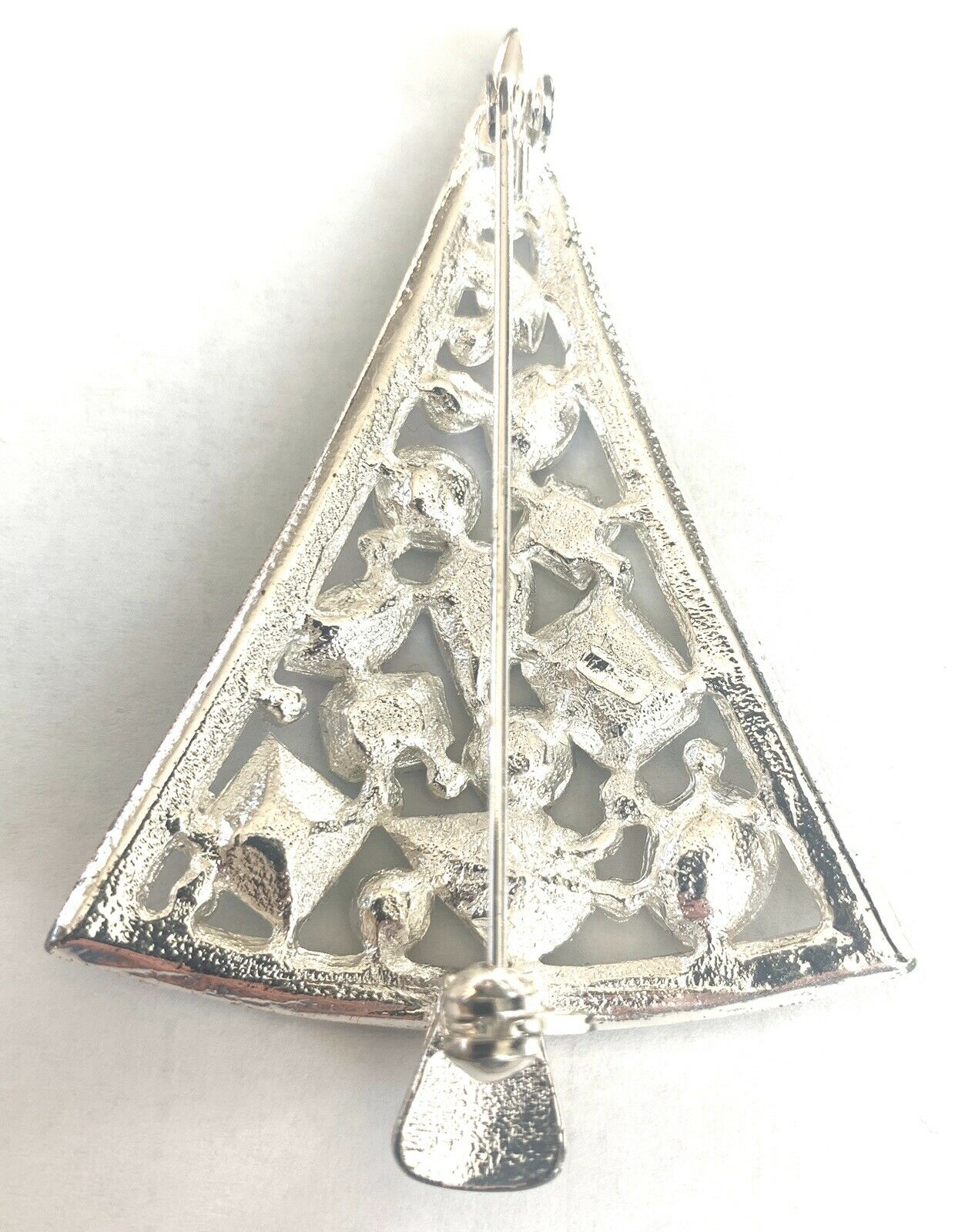 Eisenberg Ice Silver Christmas Tree Pin Brooch Vintage Multi ...