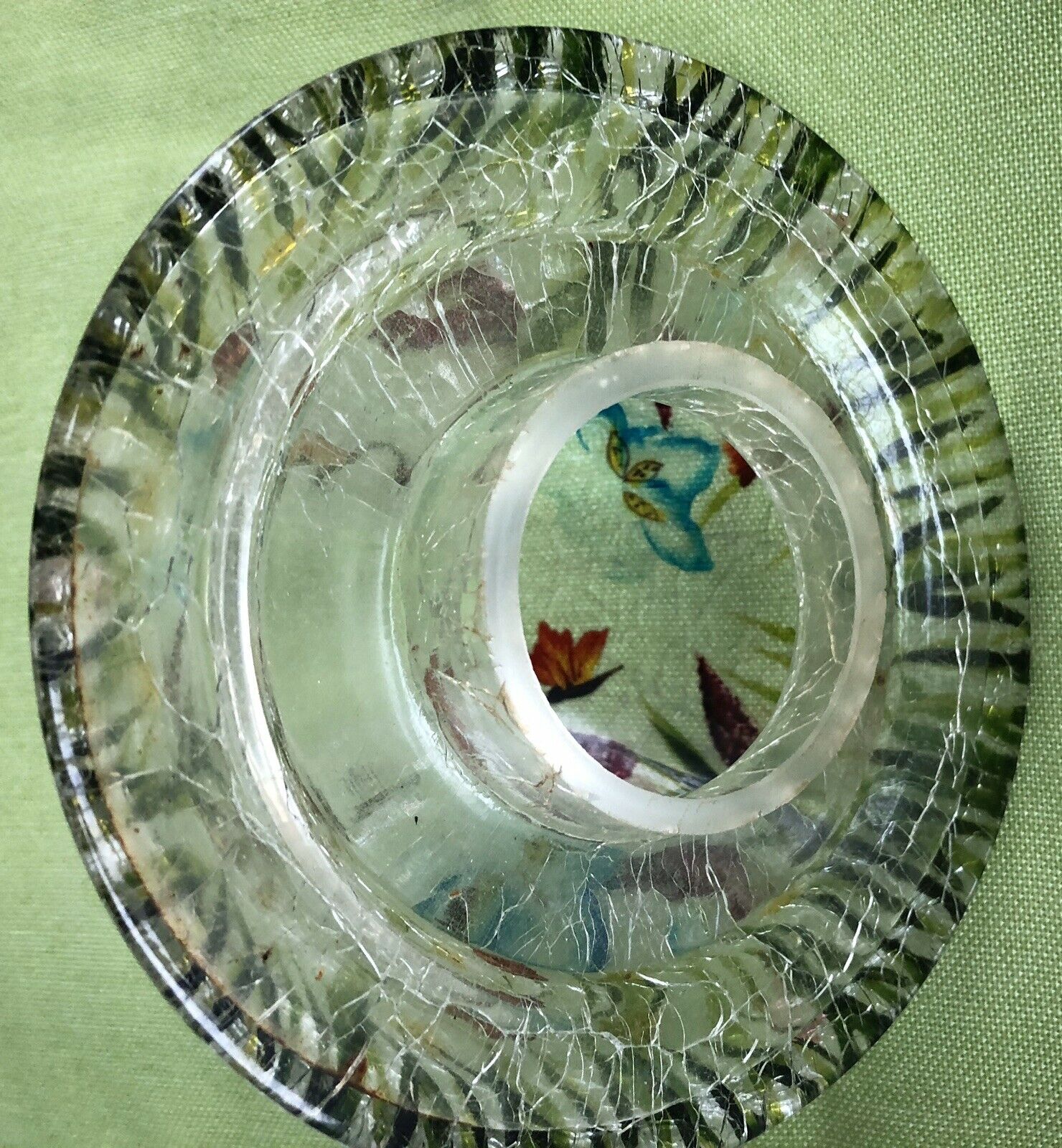 Yankee Candle Crackle Glass Lamp Shade Candle Topper | #15578898