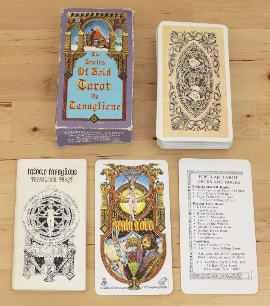 Vintage 1979 The Stairs Of Gold Tavaglione Tarot Deck Cards W/Booklet ...