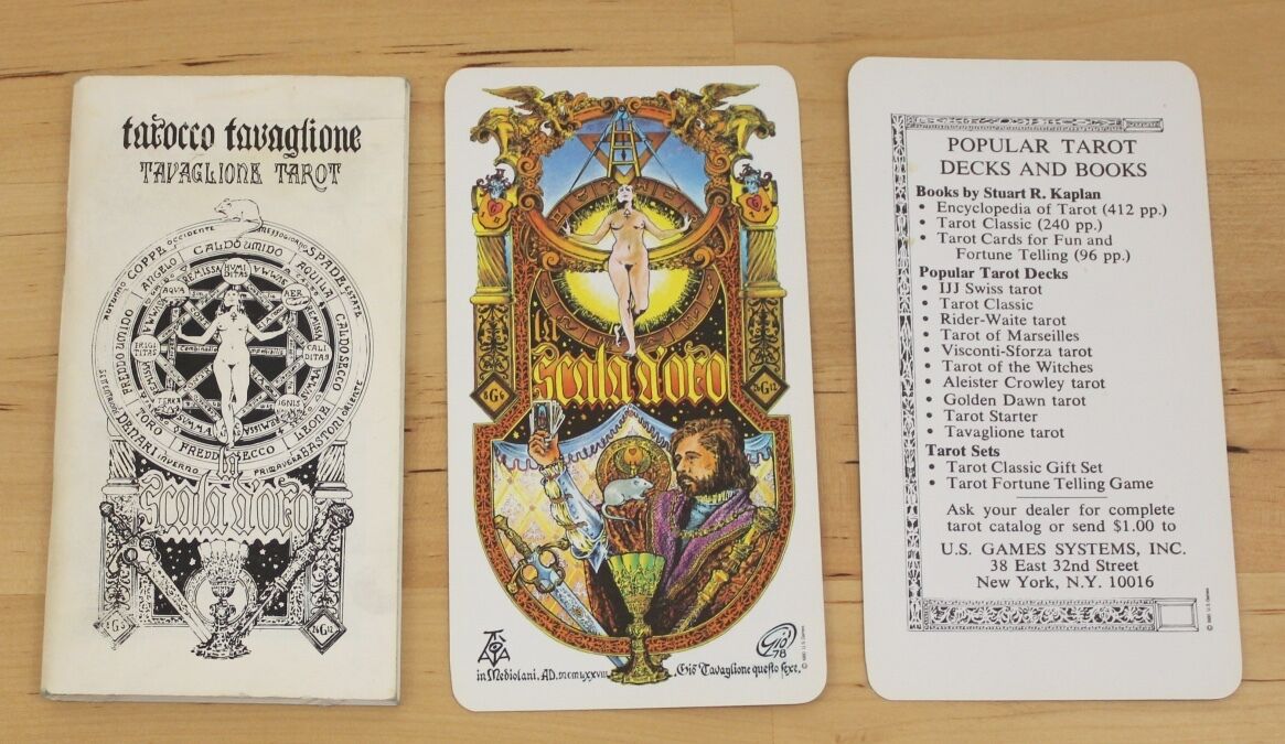 Vintage 1979 The Stairs Of Gold Tavaglione Tarot Deck Cards W/Booklet ...