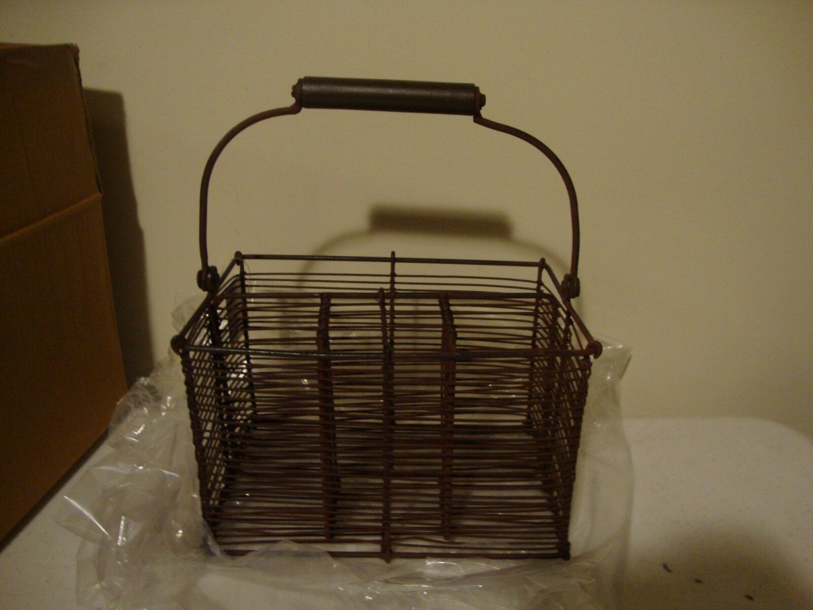 Napkin And Silverware Caddy W/Handle In Rustic Tin | #15541712