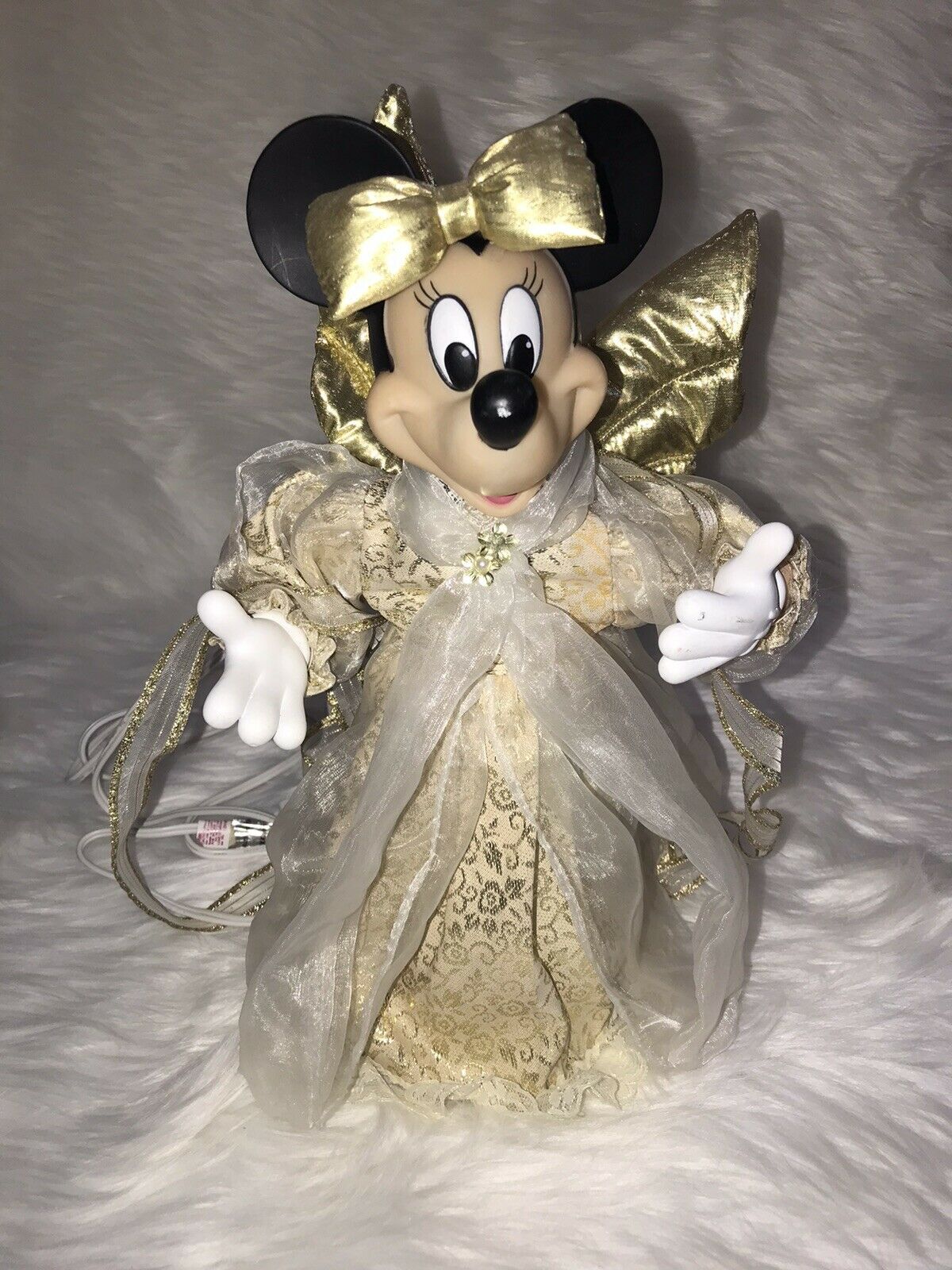 Vintage Disney MINNIE MOUSE Angel Animated (moves) Lighted Christmas ...