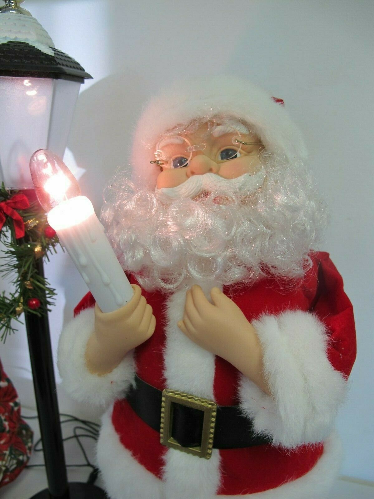 VINTAGE TELCO MOTION - ETTES OLD WORLD LAMP POST SANTA & MRS CLAUS ...