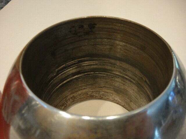 VINTAGE MACHINIST LATHE CUT BALL VALVE BALL 4 3/4 " DIAMETER STEEL BALL ...