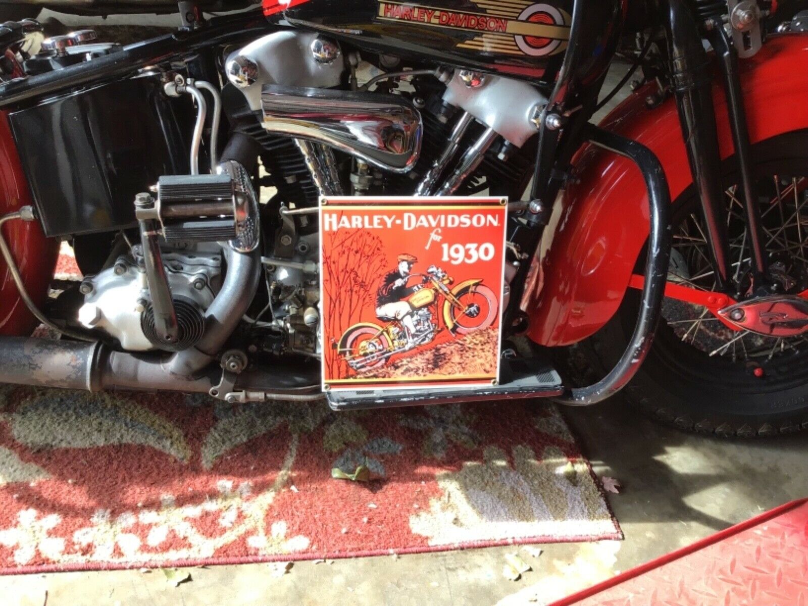 RARE VINTAGE PORCELAIN HARLEY - DAVIDSON FOR 1930 Knucklehead Panhead ...