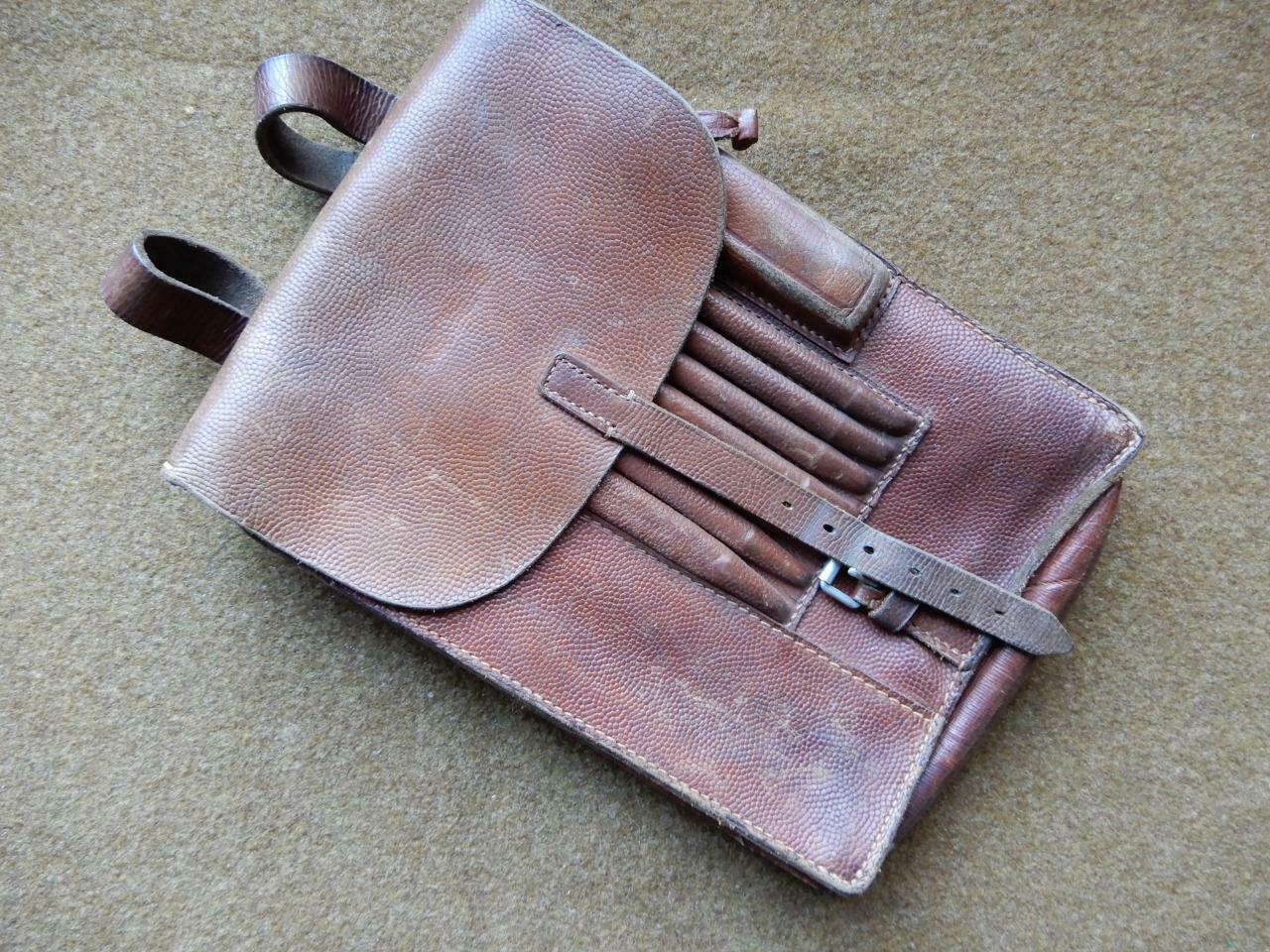 WWII German Leather Map Case With Pencils | #15539092