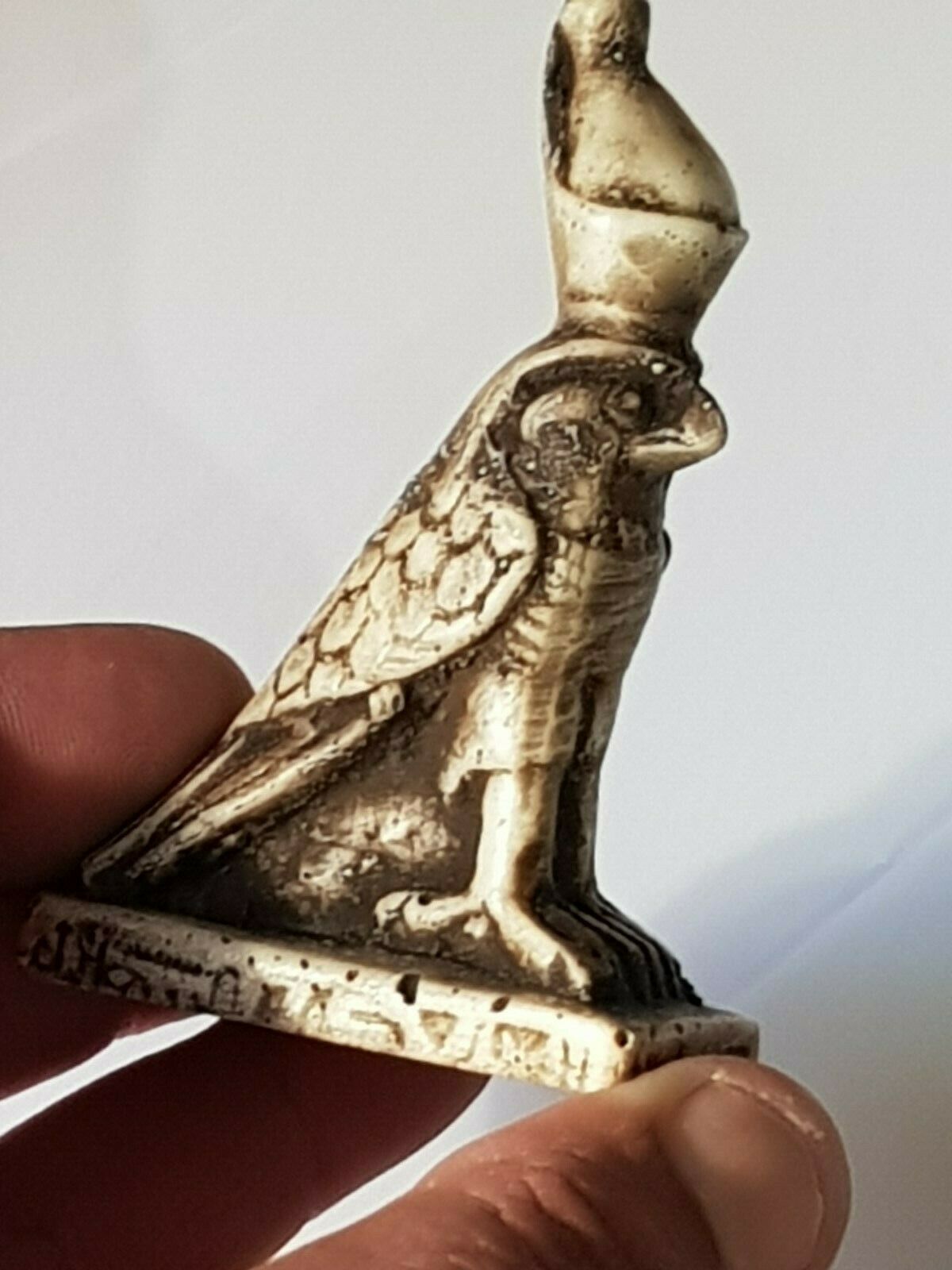 STUNNING INTACT ANCIENT EGYPTIAN STATUE FALCON HORUS EYE 46, 1 GR 82 MM ...