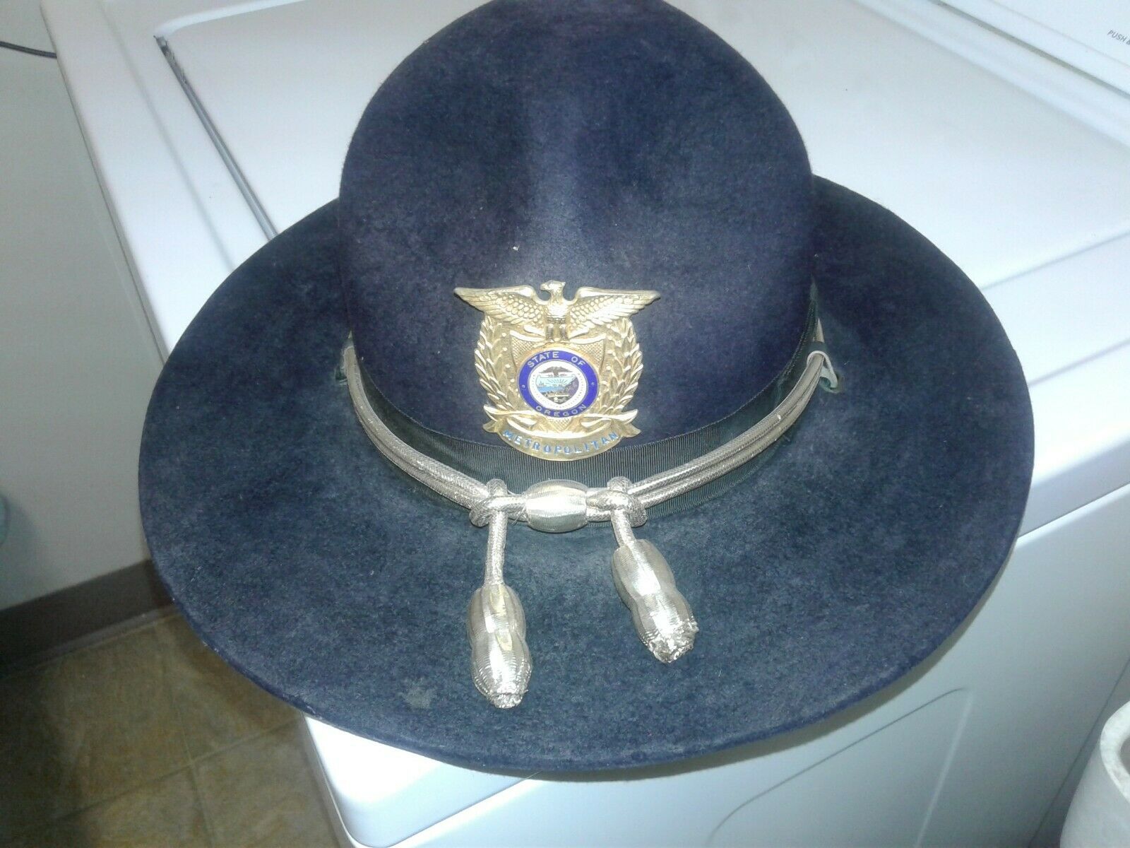 Vintage Police Patrol Hat With Badge METROPOLITAN State Of Oregon ...