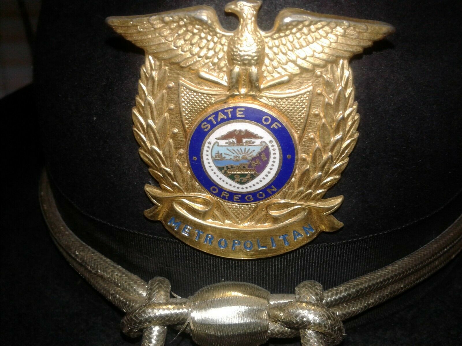 Vintage Police Patrol Hat With Badge METROPOLITAN State Of Oregon ...