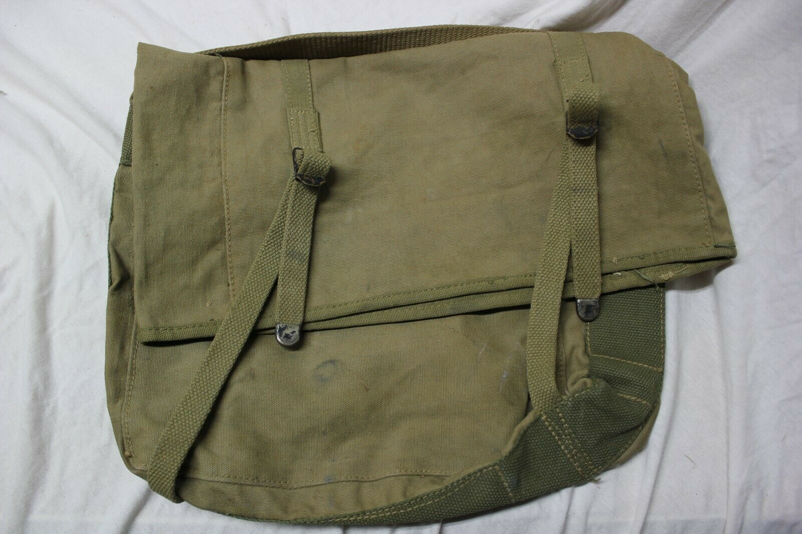 US Military Issue WW2 WWII USMC Corpsman Bag Canvas Haversack | #15464489