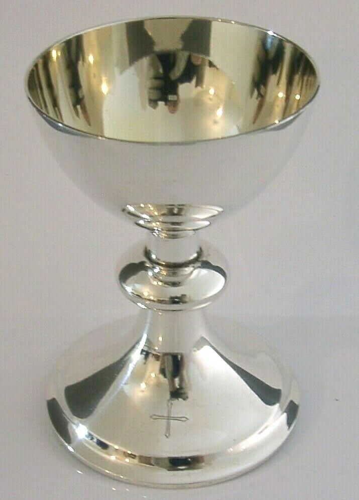 RARE ENGLISH SOLID SILVER HOLY COMMUNION CHALICE 1940 AIR MINISTRY WWII ...