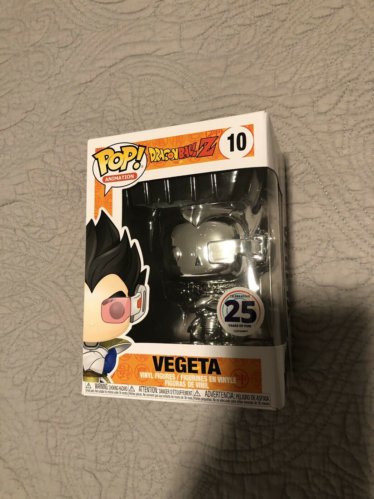 Comic Con SDCC 2019 Funko Pop Dragon Ball Z Vegeta Silver Chrome ...